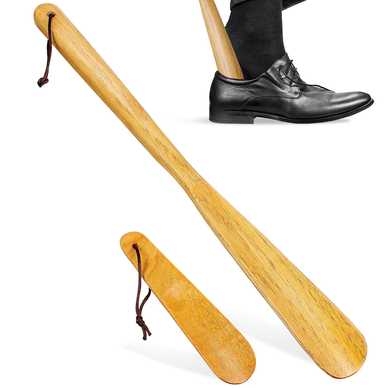 Homemaxs, Shoe Horn Handle, 40x4x2.7cm, Wooden Elderly Men Kids Women ...