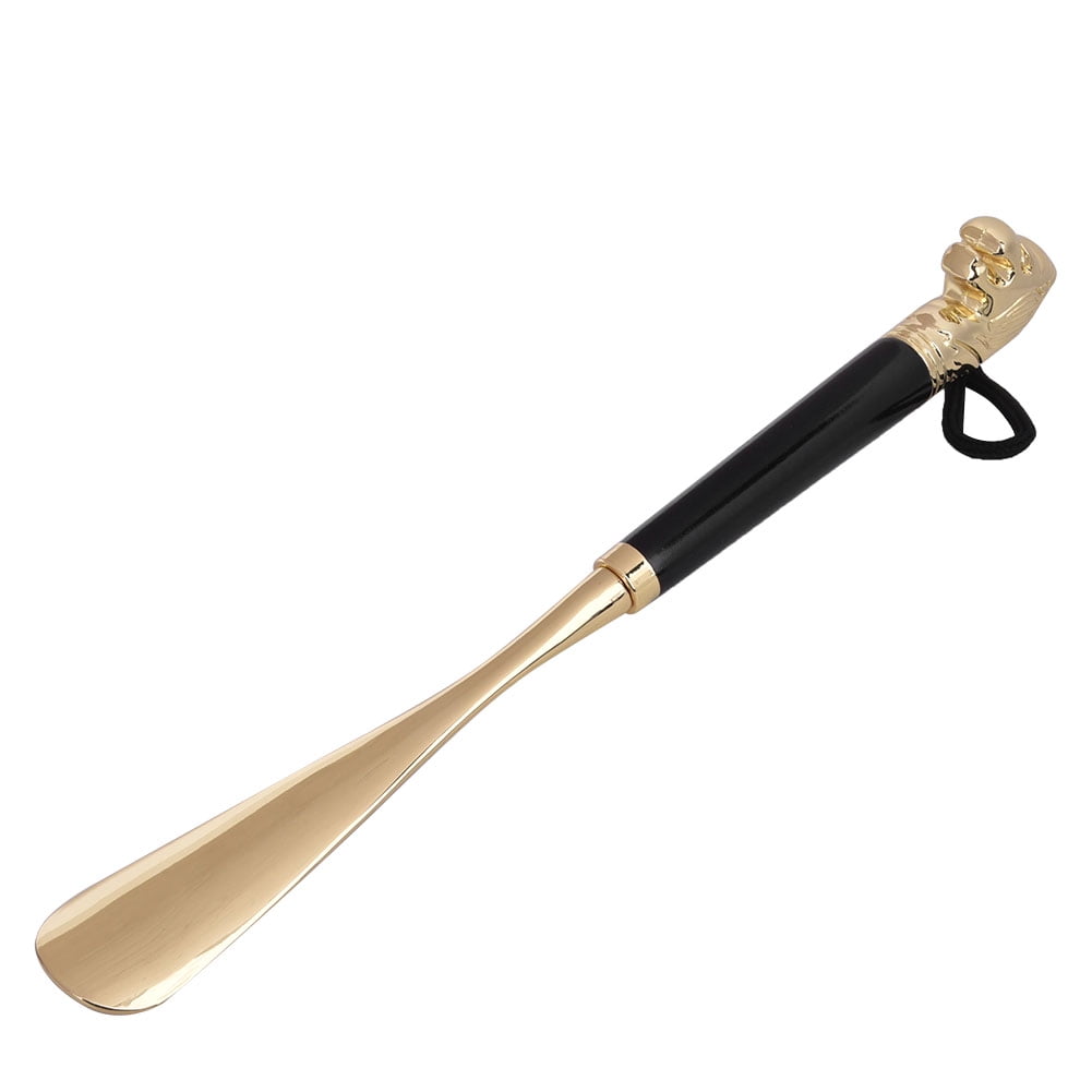 Shoe Horn,Metal Lion Shoe Horn Wooden Long Handle Handled Shoe Lifter ...
