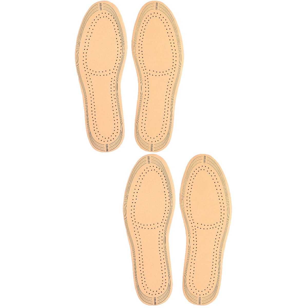 Shoe Inserts 2 Pairs Leather Insoles for Men Women Activated Carbon Man ...