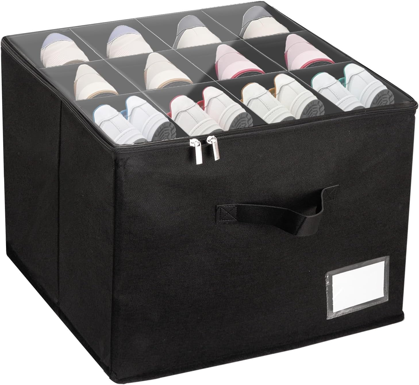 Shoe Organizer for Closet, Fits up to 12 Pairs, Foldable Shoe Storage ...