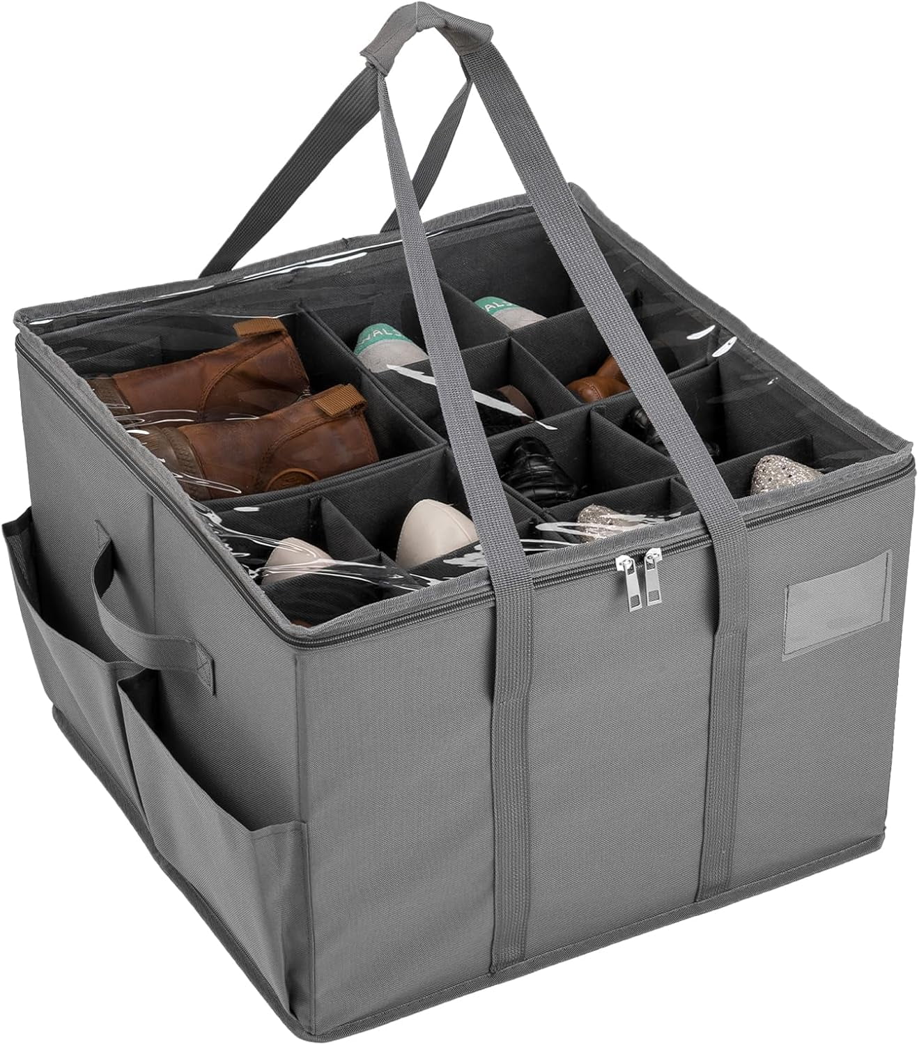 Shoe Organizer For Closet, Large Adjustable Shoe Box Storage Containers ...