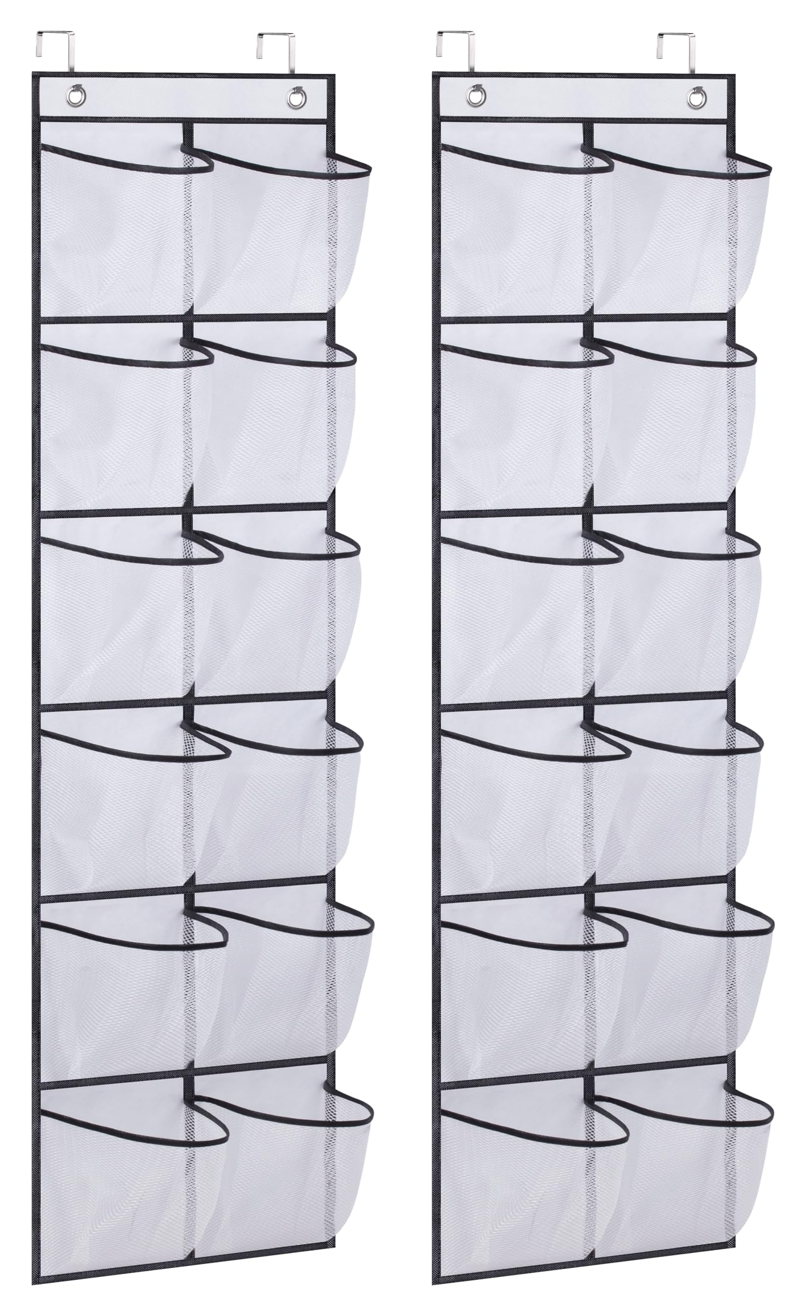 Shoe Organizer Over Door, 12 Spacious Mesh Pockets, Space Saving ...