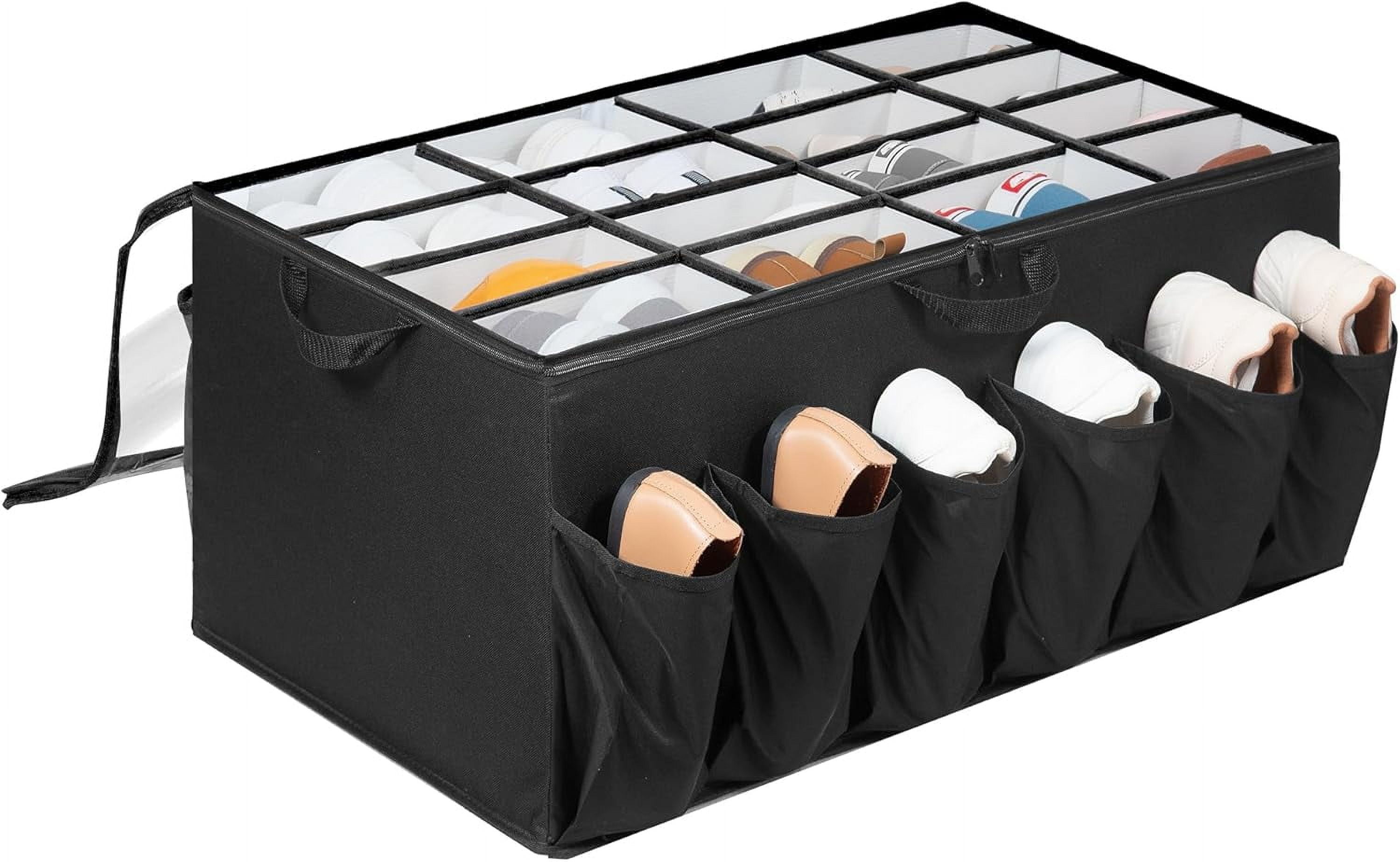 Shoe Organizer for Closet, Shoe Storage Solution with Clear Cover ...