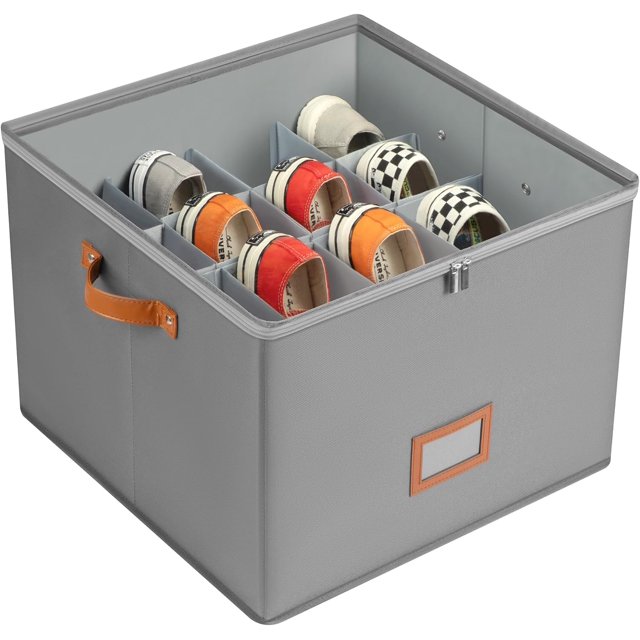 Shoe Organizer for Closet, YECAYE Large Foldable Fabric Shoe Storage ...