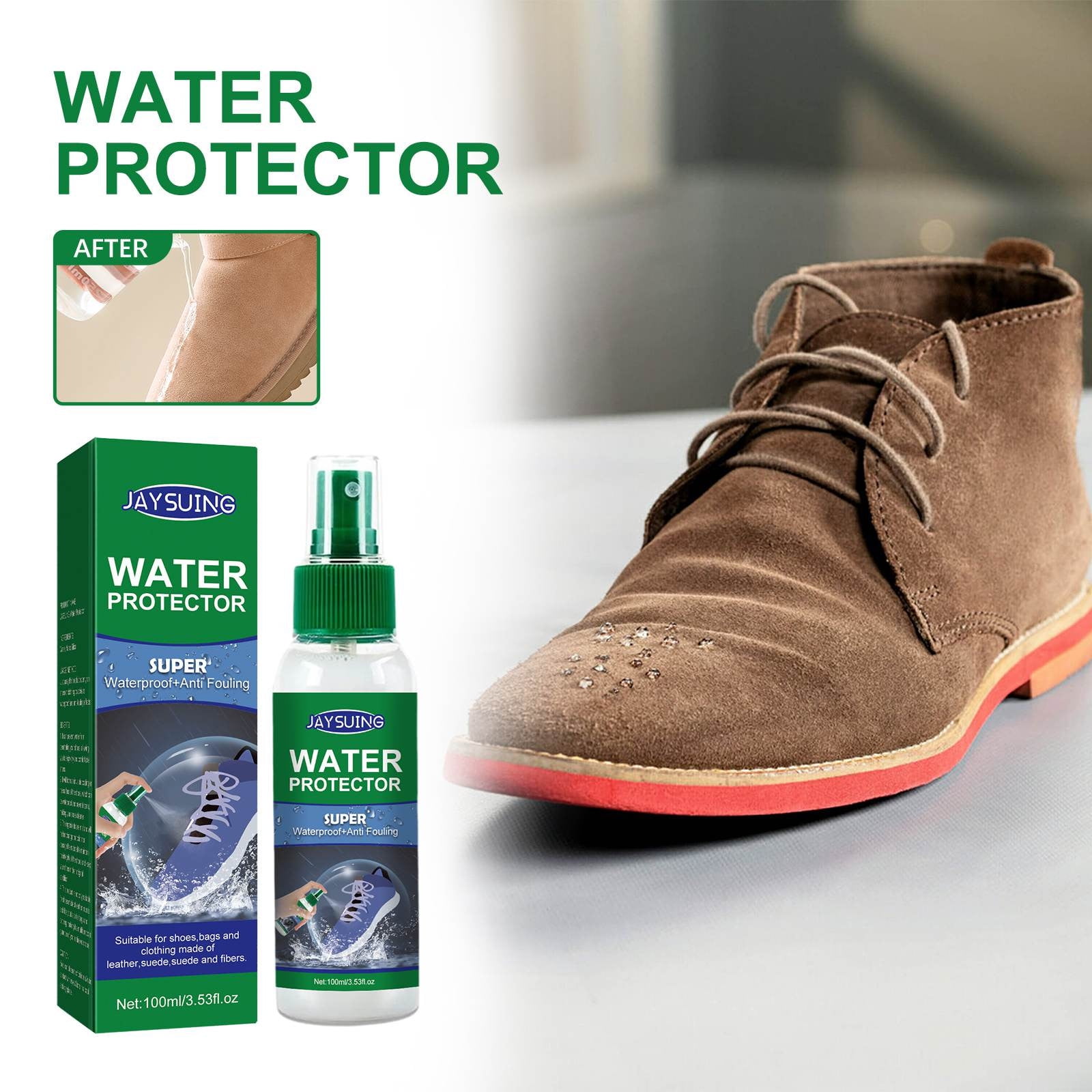 Shoe Protector Spray,Shoe & Boot Stain & Water Repellent,Rain & Stain ...