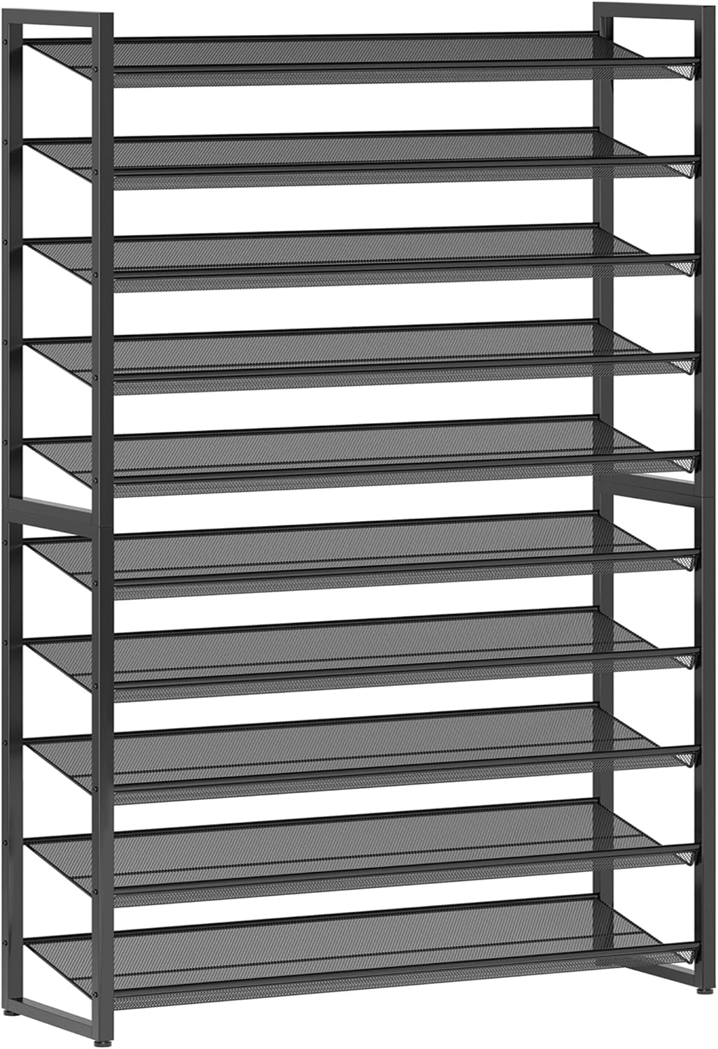 Shoe Rack,10 Tier Metal Shoe Organizer,Max Holds 50 Pairs,Heavy Duty ...