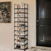 Shoe Rack, 10 Tier Shoe Organizer, Metal Shoe Storage Shelf for 20 ...