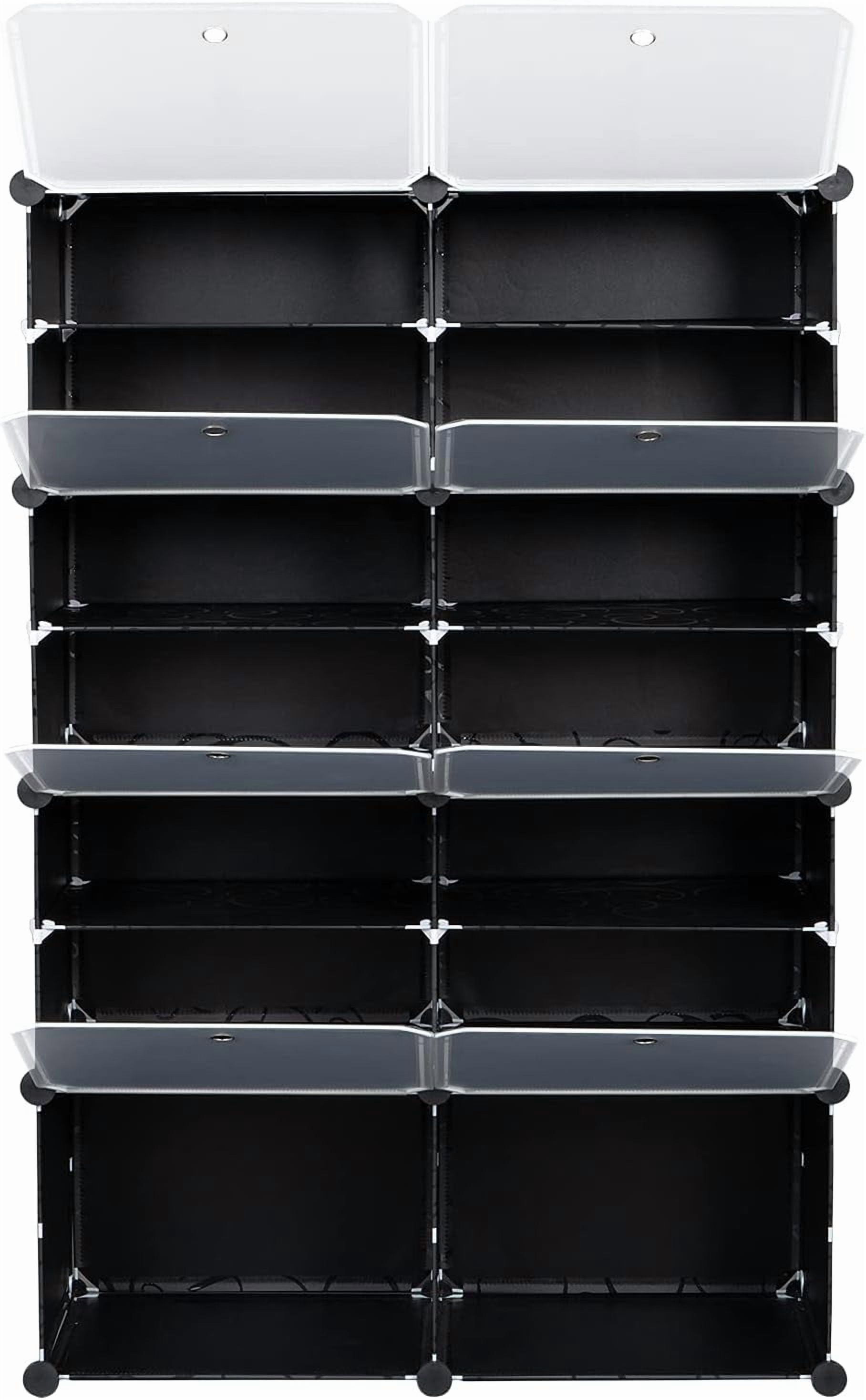 Shoe Rack 28 Pair Tower Shelf Storage Cabinet Stand Expandable Shoe ...