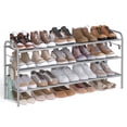 SONGMICS Shoe Rack, 3-Tier Adjustable Shoe Shelf Organizer, Holds 18 ...
