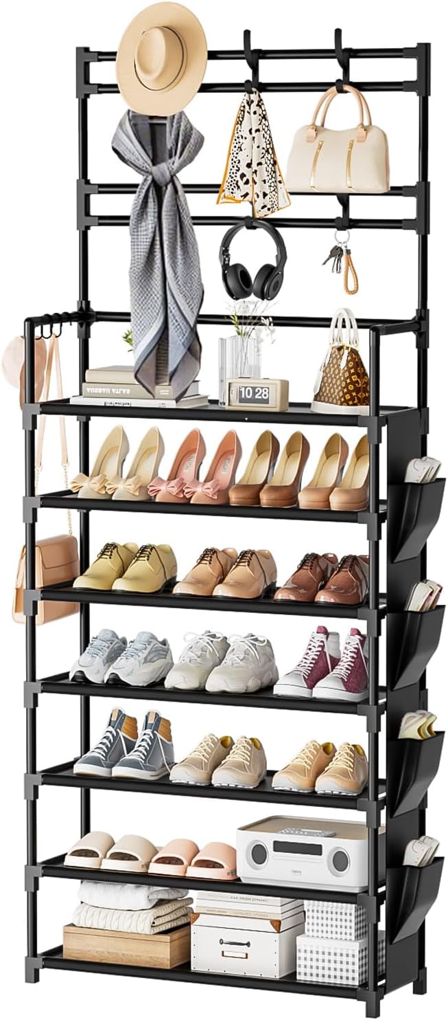 Shoe Rack 5 Tier Shoe Organizer Storage 15-20 Pairs Shoes Rack for ...