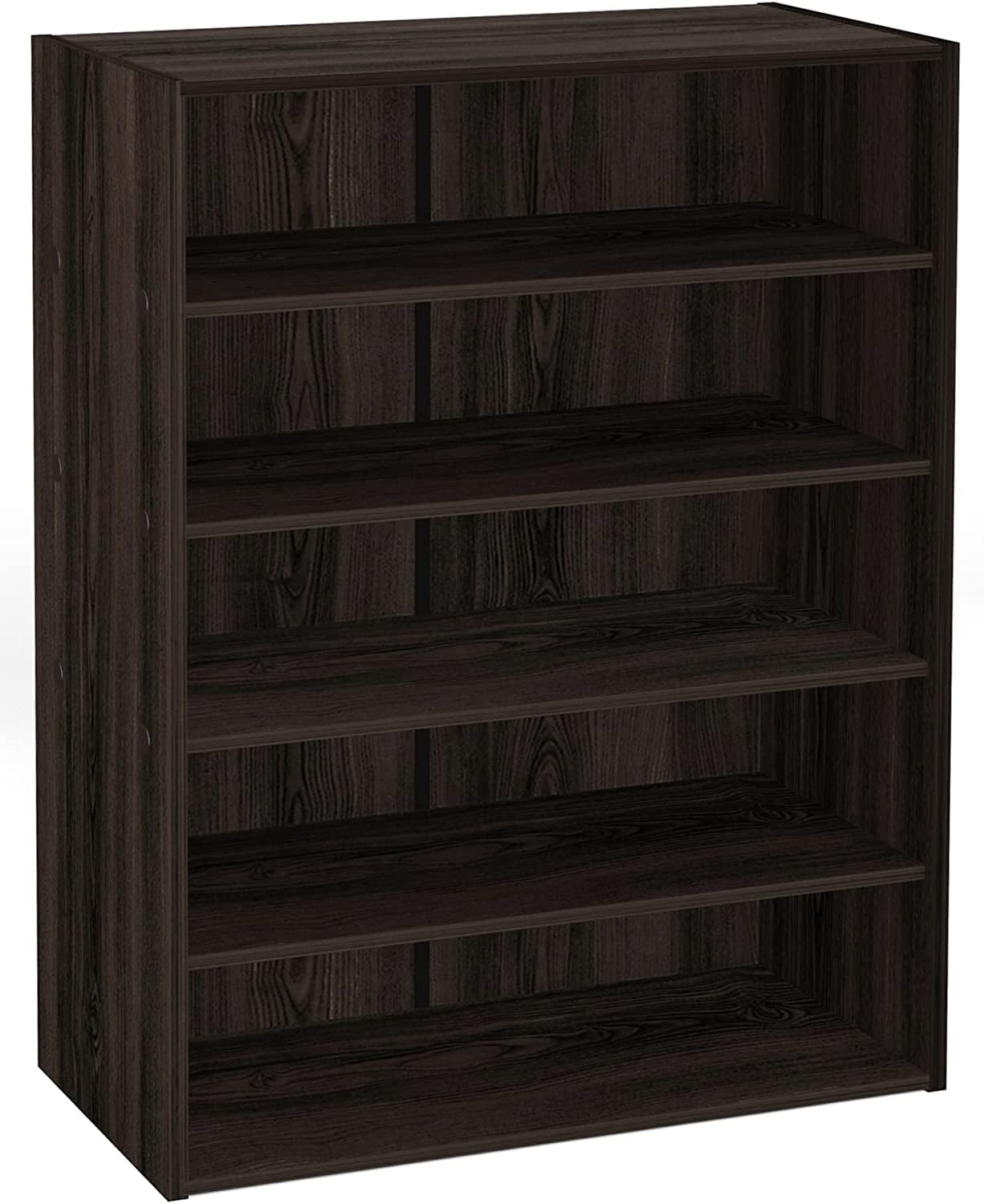 Shoe Rack, 5-Tier Stackable Wooden Shoe Shelf Organizer Free Standing ...