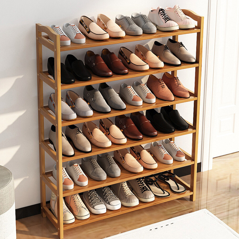Shoe Rack 6 Tiers Freestanding Shoe Organizer Storage Shelf, Storage ...
