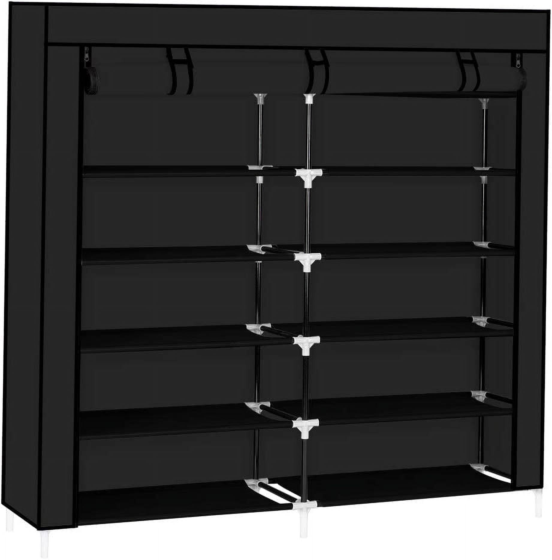 Shoe Rack, 7 Tier Storage Organizer 36 Pairs Portable Double Row with ...