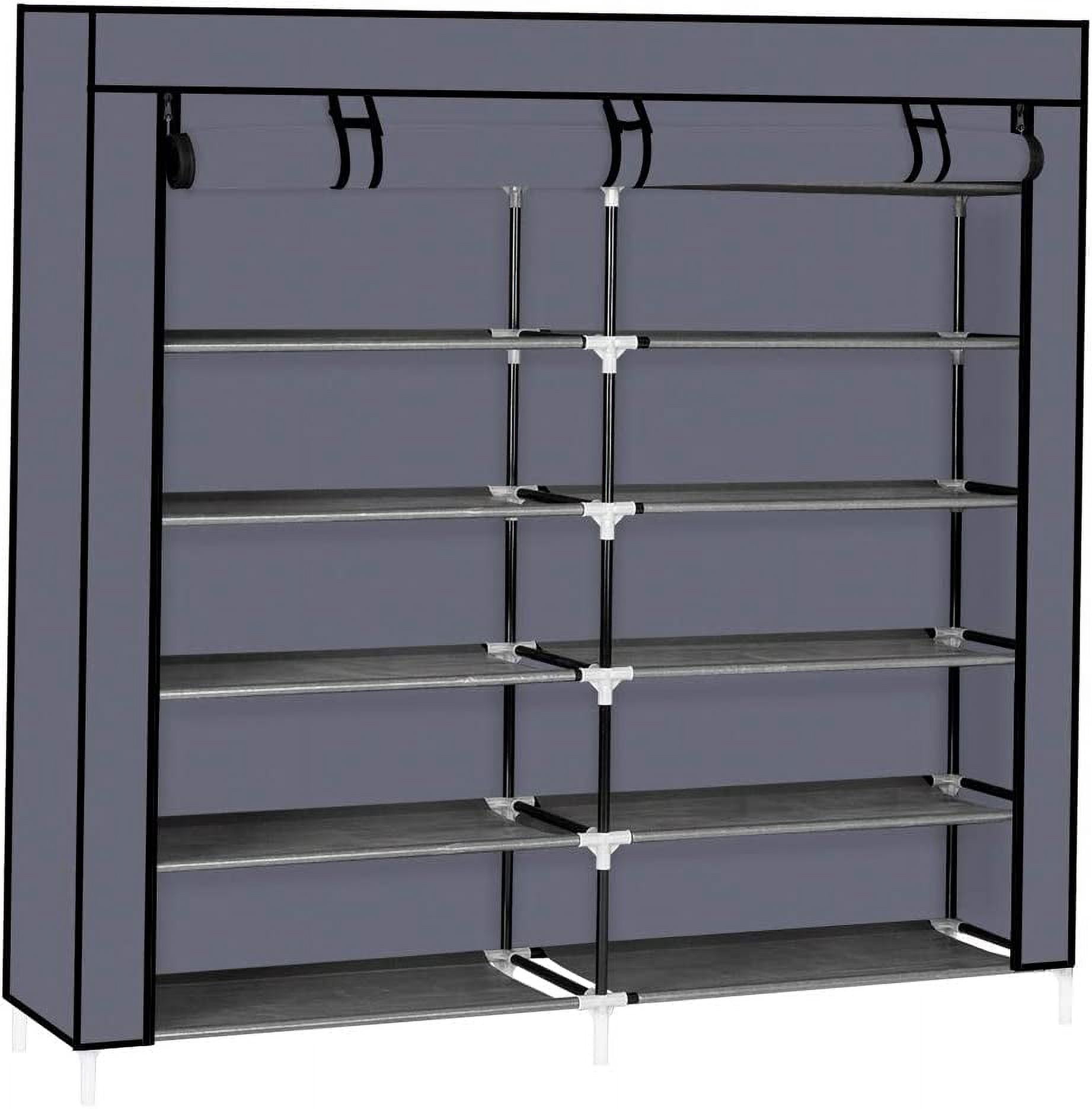 Shoe Rack, 7 Tier Storage Organizer 36 Pairs Portable Double Row with ...