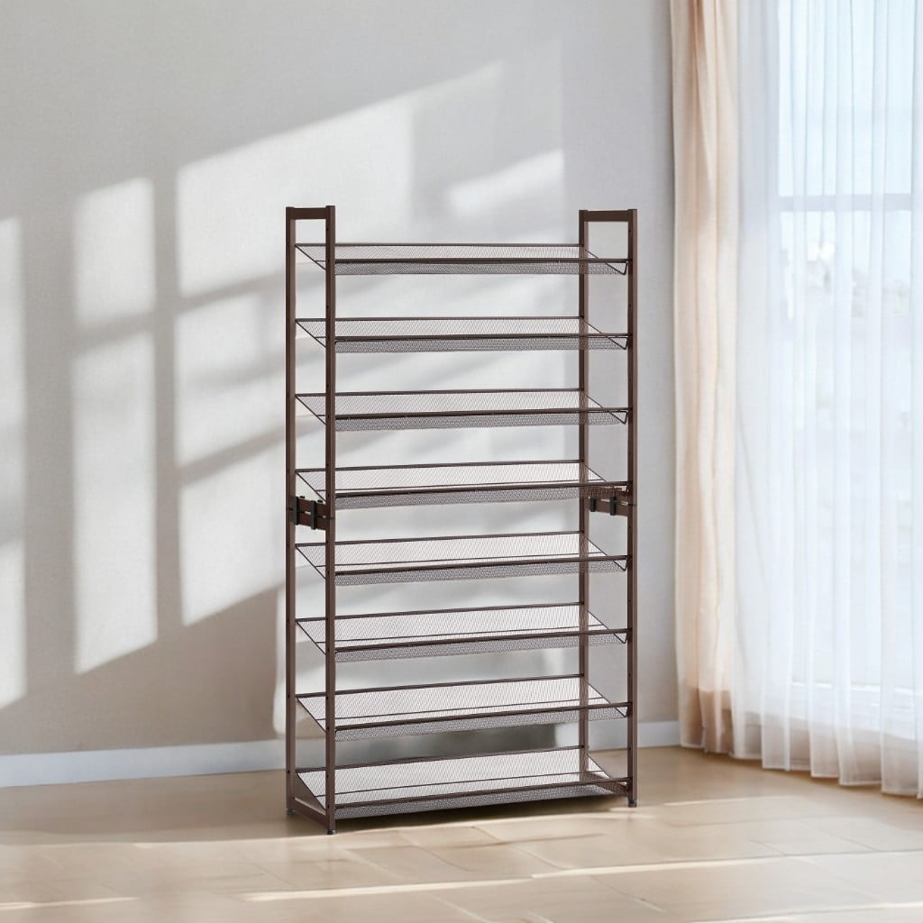 Shoe Rack, 8-Tier Shoe Organizer, Metal Shoe Storage, Entryway, Set of ...