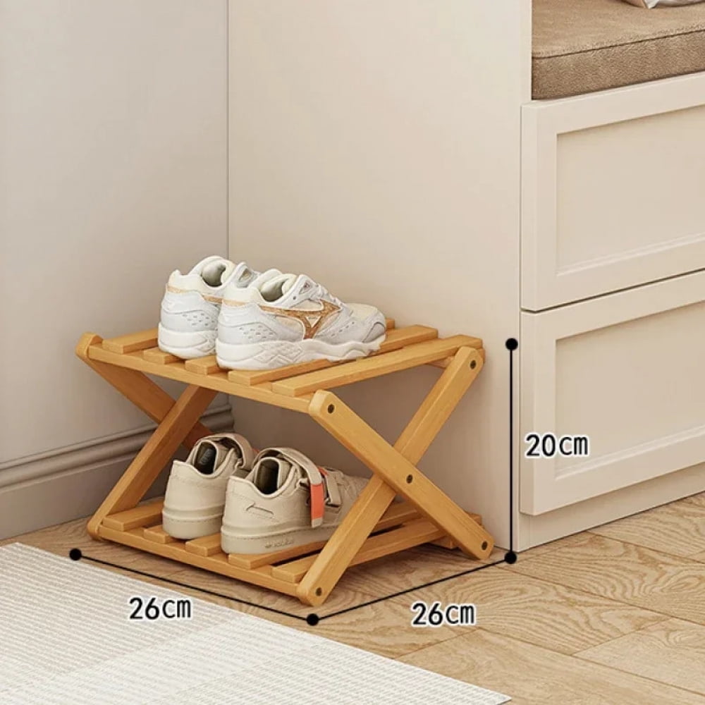 Shoe Rack Bamboo X-shaped Shoe Rack Organizer Installation Free ...