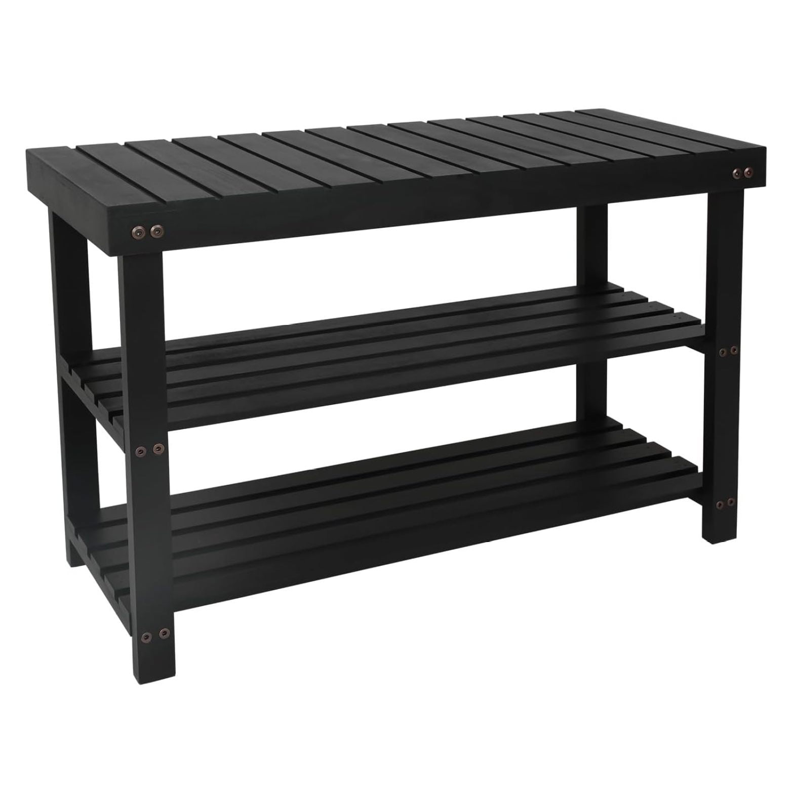 Shoe Rack Bench, 2-Tier Storage Shoe Shelf,Entryway Bench Seat with ...