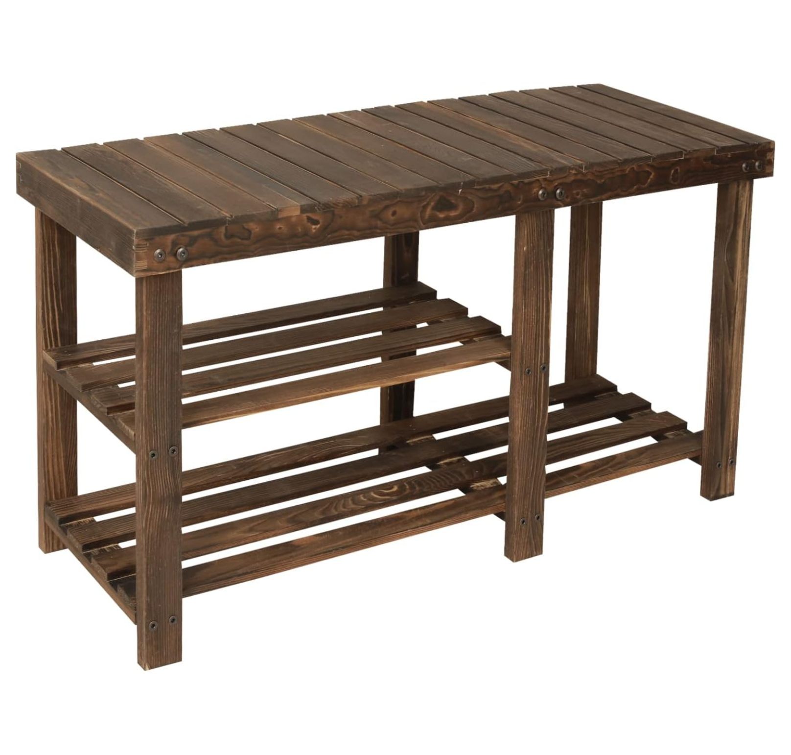 Shoe Rack Bench, 3-Tier Sturdy Shoe Organizer,Entryway Bench Seat with ...