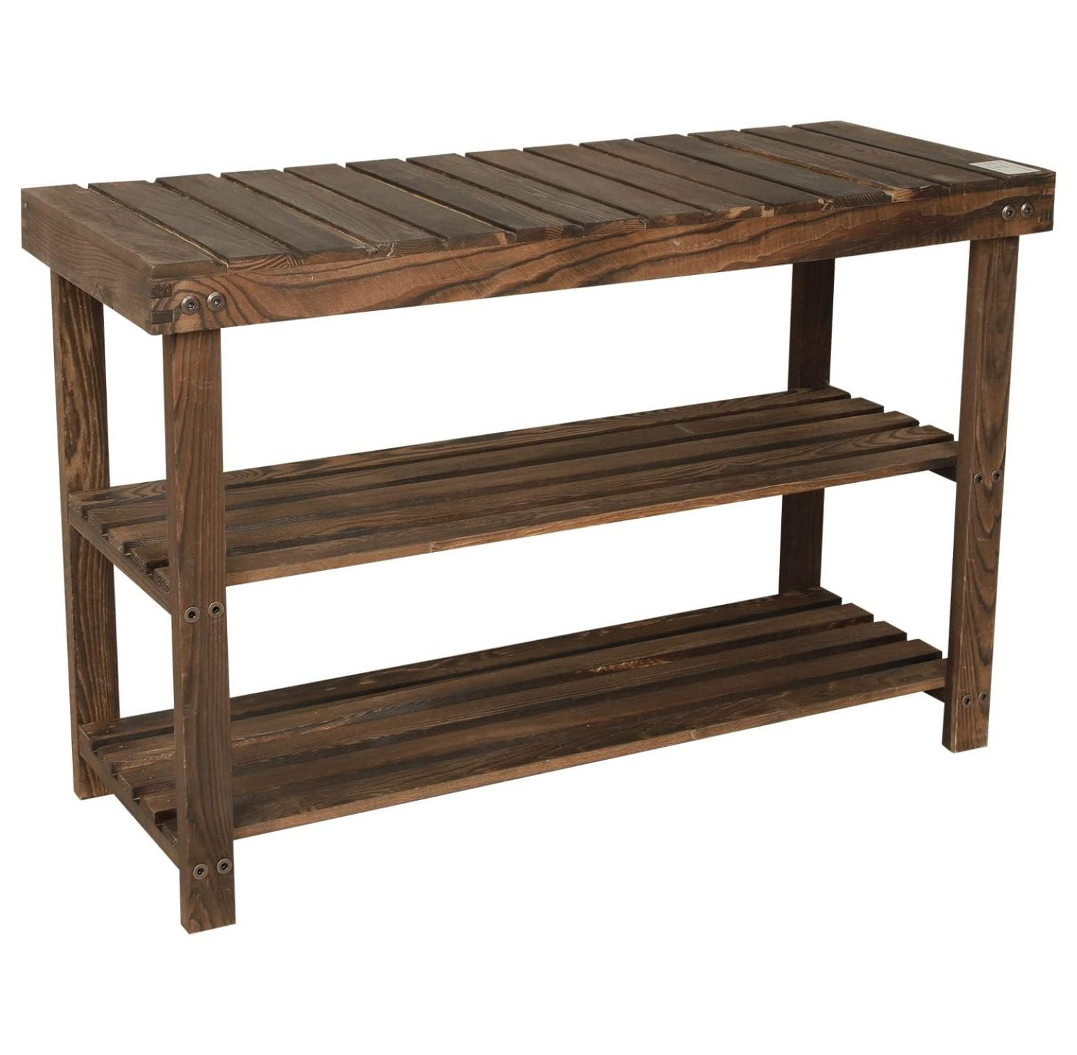 Shoe Rack Bench, 3-Tier Sturdy Shoe Organizer,Entryway Bench Seat with ...