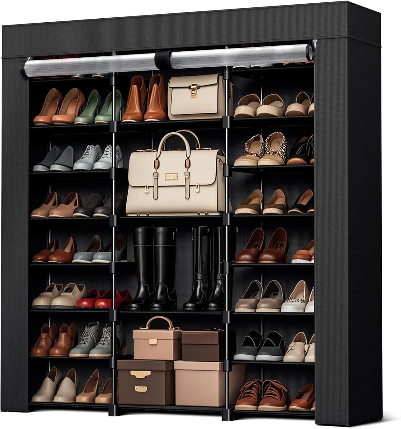 Shoe Rack for Closet, Shoe Organizer Storage Cabinet 9-Tier Large ...