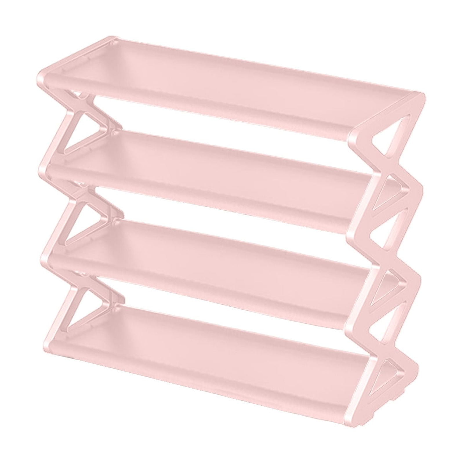 Shoe Rack Double Layer Shoe Storage Shelf Assembly Steel Frame X Design ...