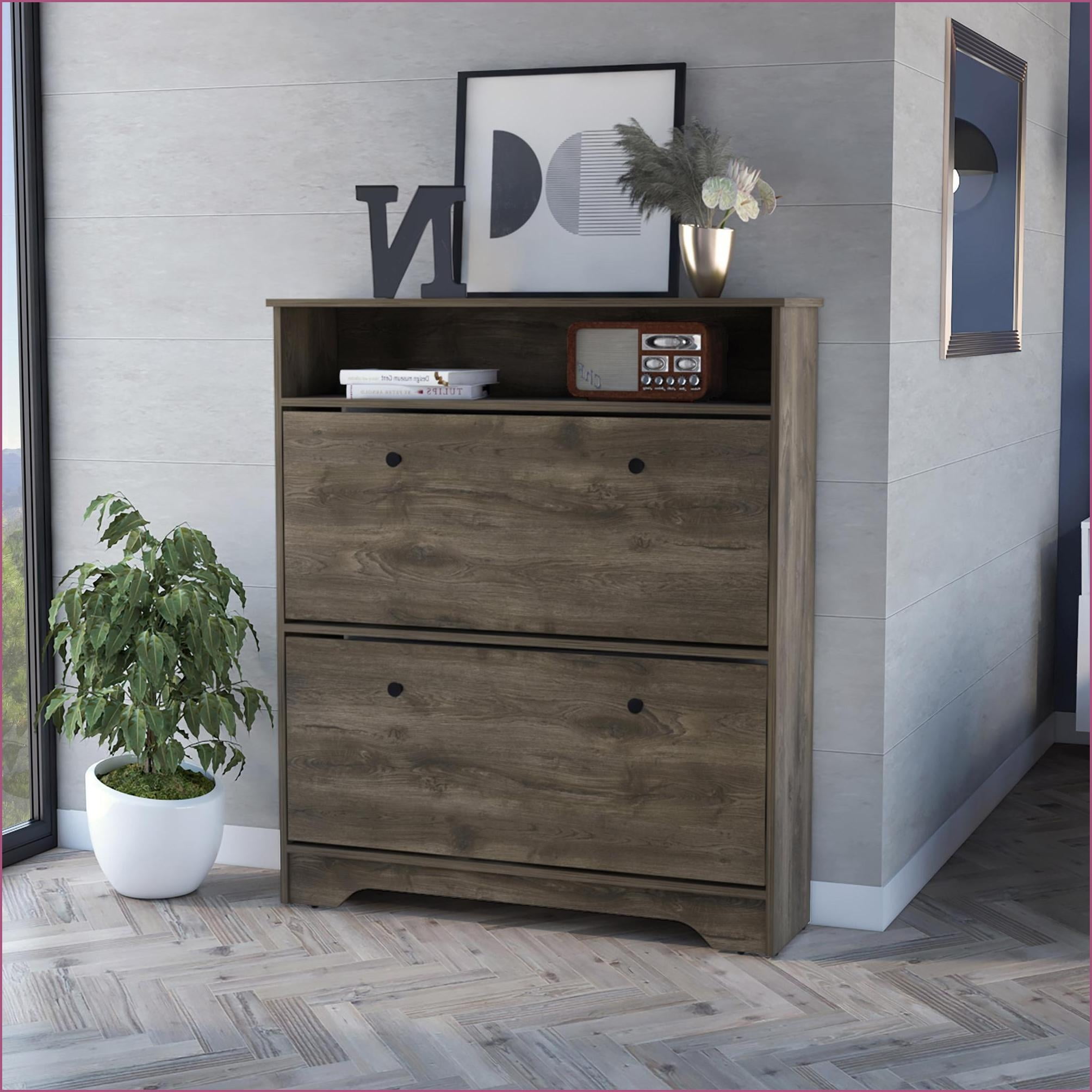 Shoe Rack Dublin, Modern Storage with 1 Open Shelf & 2 Extendable ...