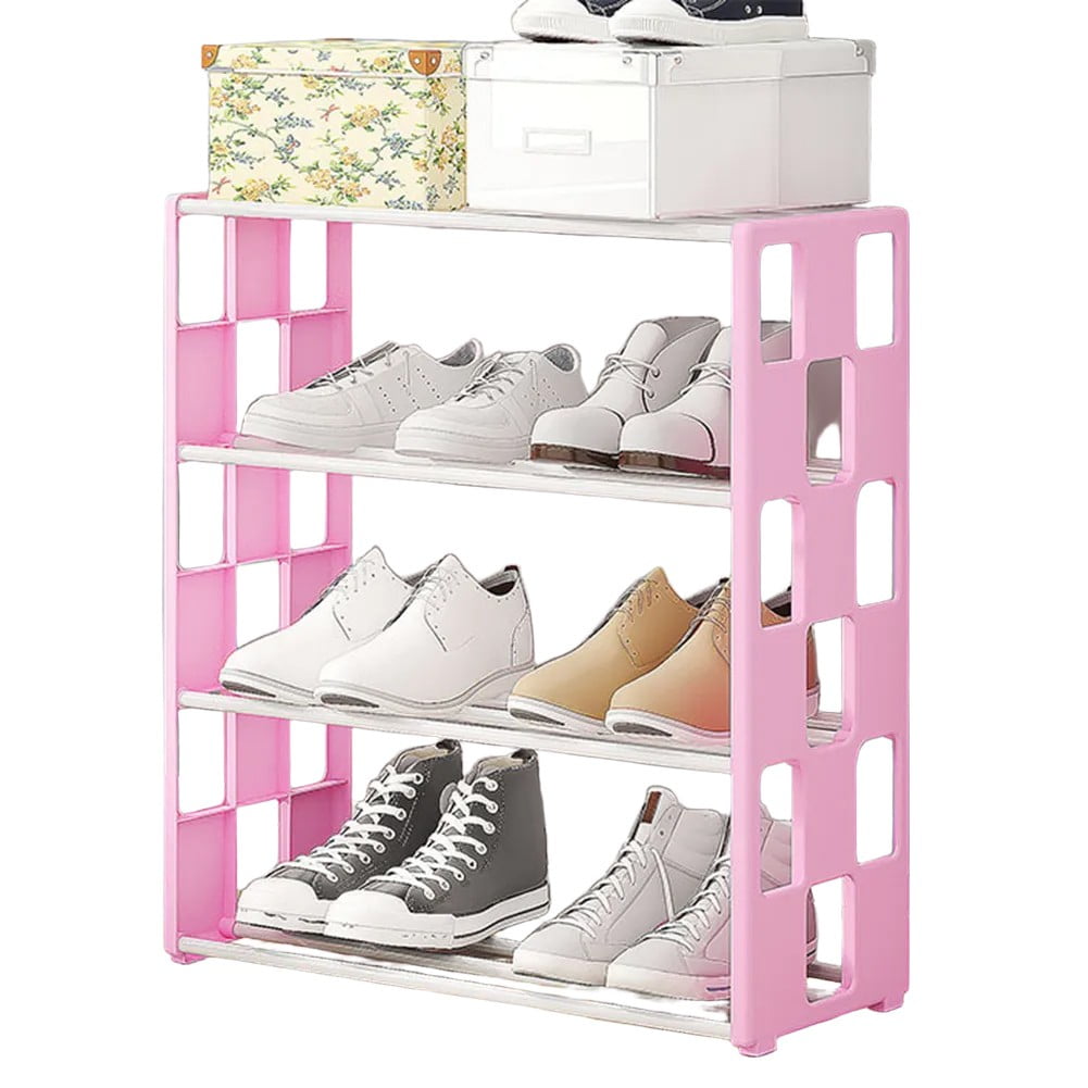 Shoe Rack Dust-Proof Shoe Cabinet Bedroom Storage Cabinet Checkered ...