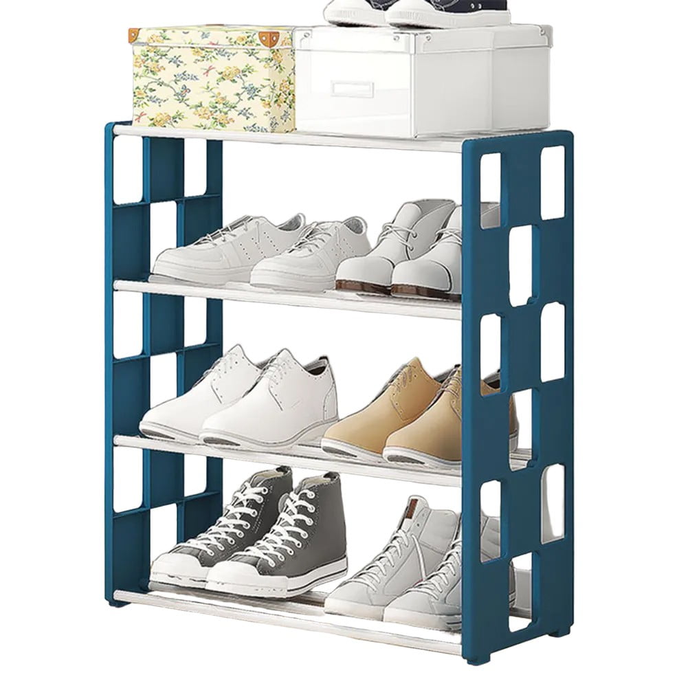 Shoe Rack Dust-Proof Shoe Cabinet Bedroom Storage Cabinet Checkered ...