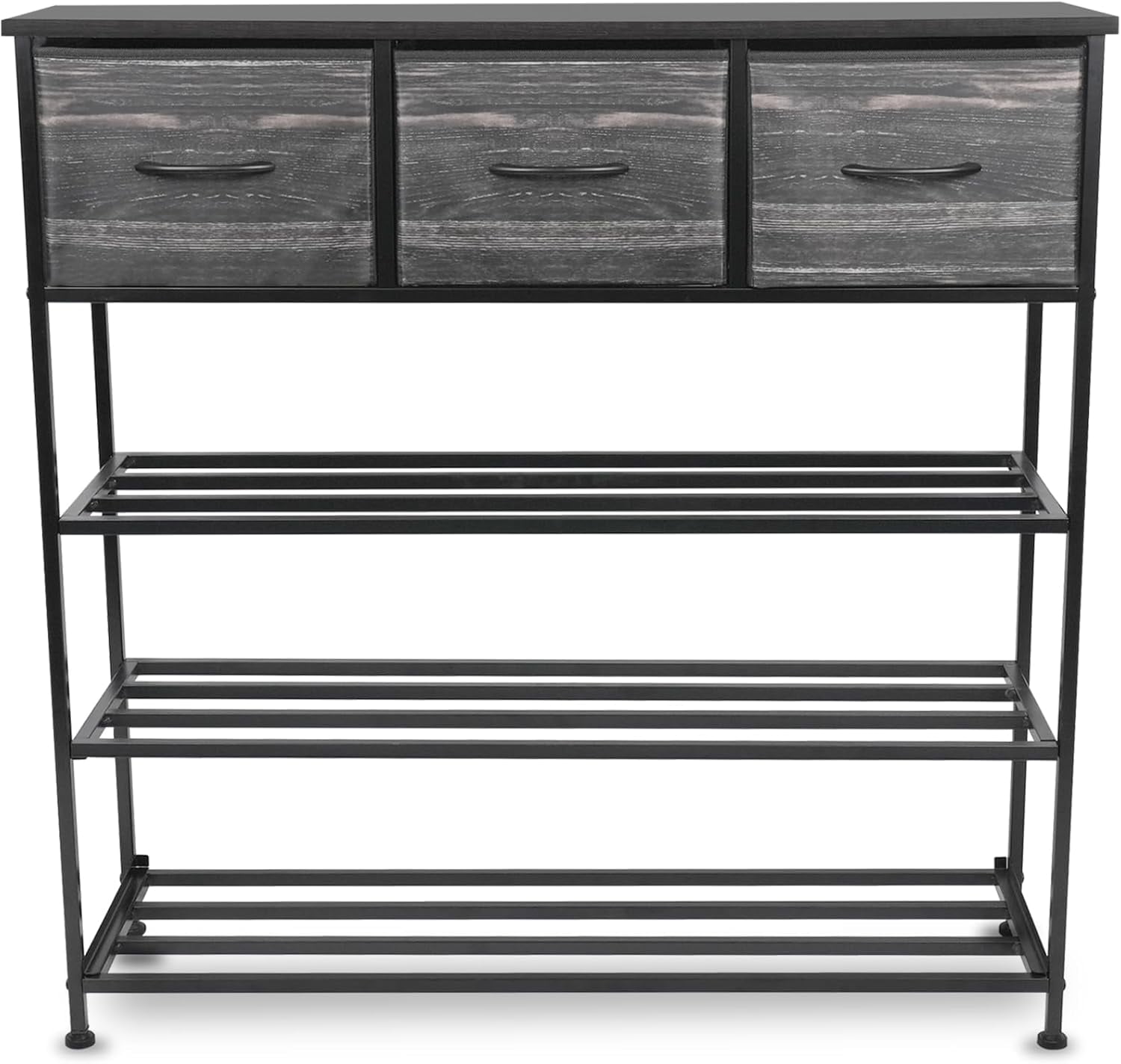 Shoe Rack for Entryway, 4 Tier Shoe Storage Organizer with 3 Drawers ...