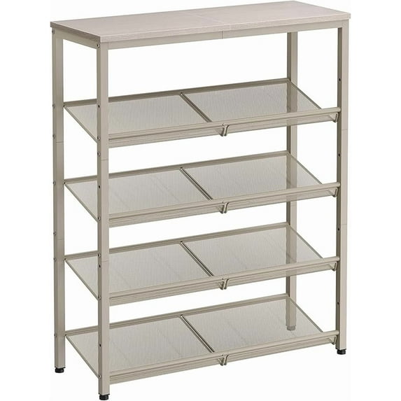 Shoe Rack for Entryway, 5-Tier Shoe Rack Organizer with Storage Shelves ...