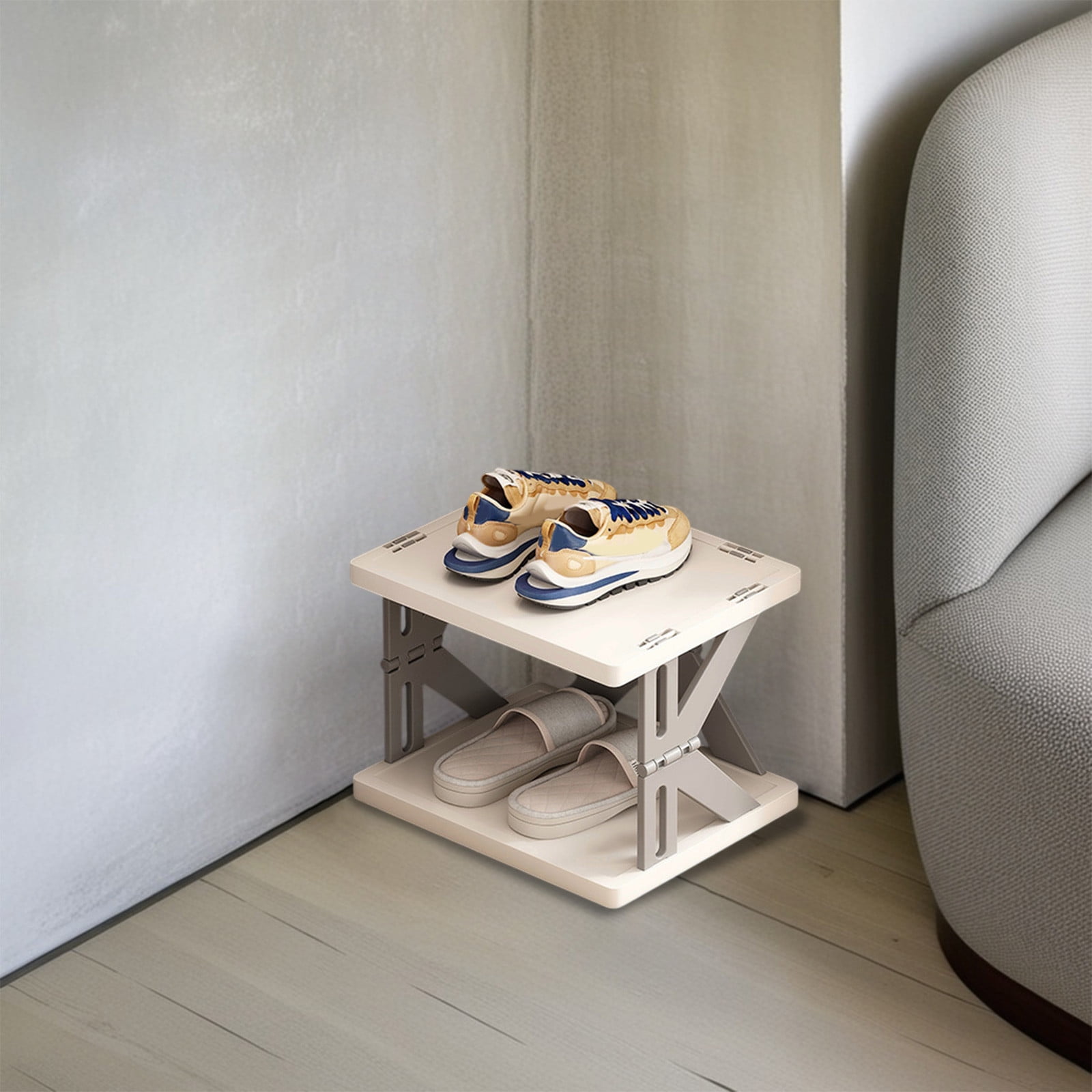 Shoe Rack Foldable Narrow Shoe Rack 2-Tier Shoe Rack For Home Use ...