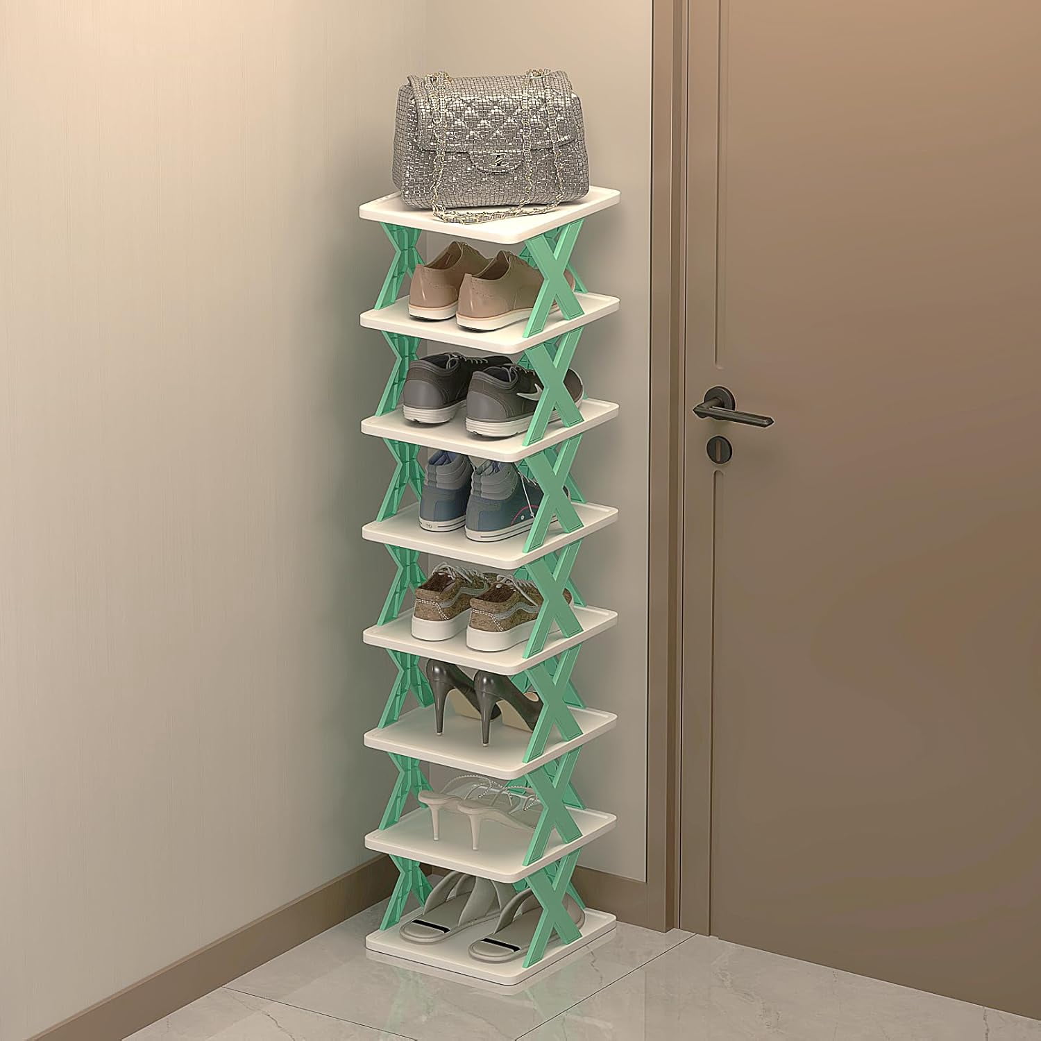 Shoe Rack for Kids Door Small Spaces, Closet, and Entryway,Stackable ...