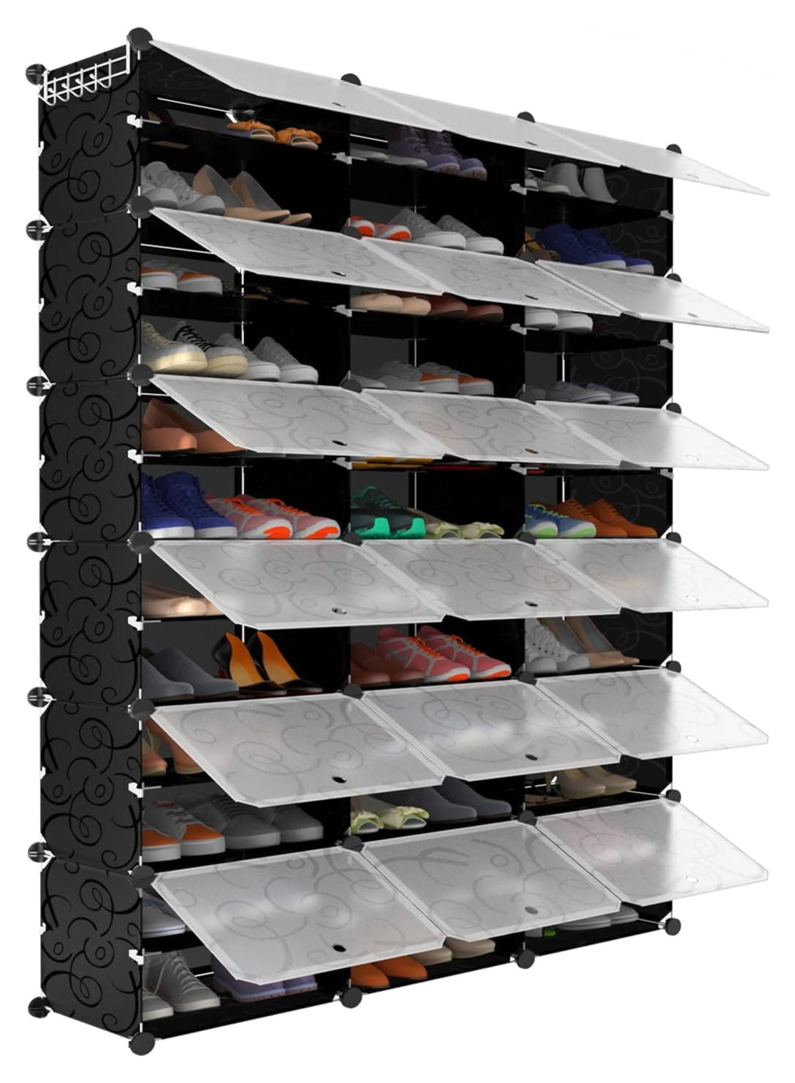 Shoe Rack Organizer 72 pairs Portable Shoe Storage Shelf Cabinet Narrow ...