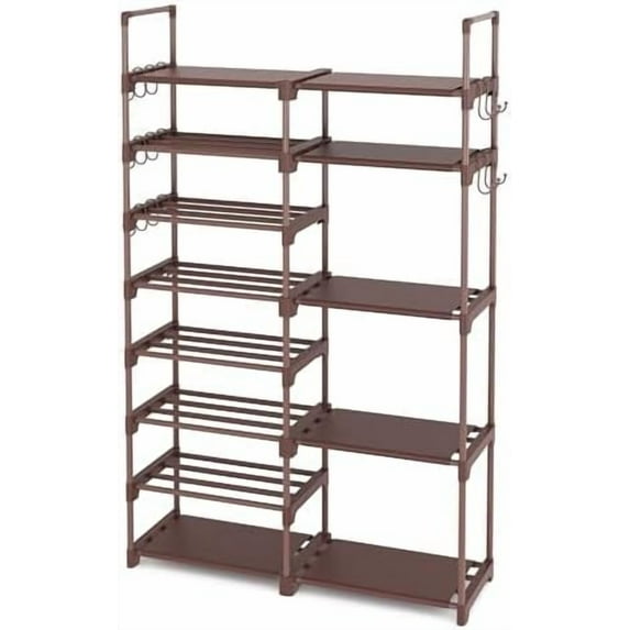 Shoe Rack Organizer, 8-Tier Metal Shoe Rack for Closet Entryway Garage ...