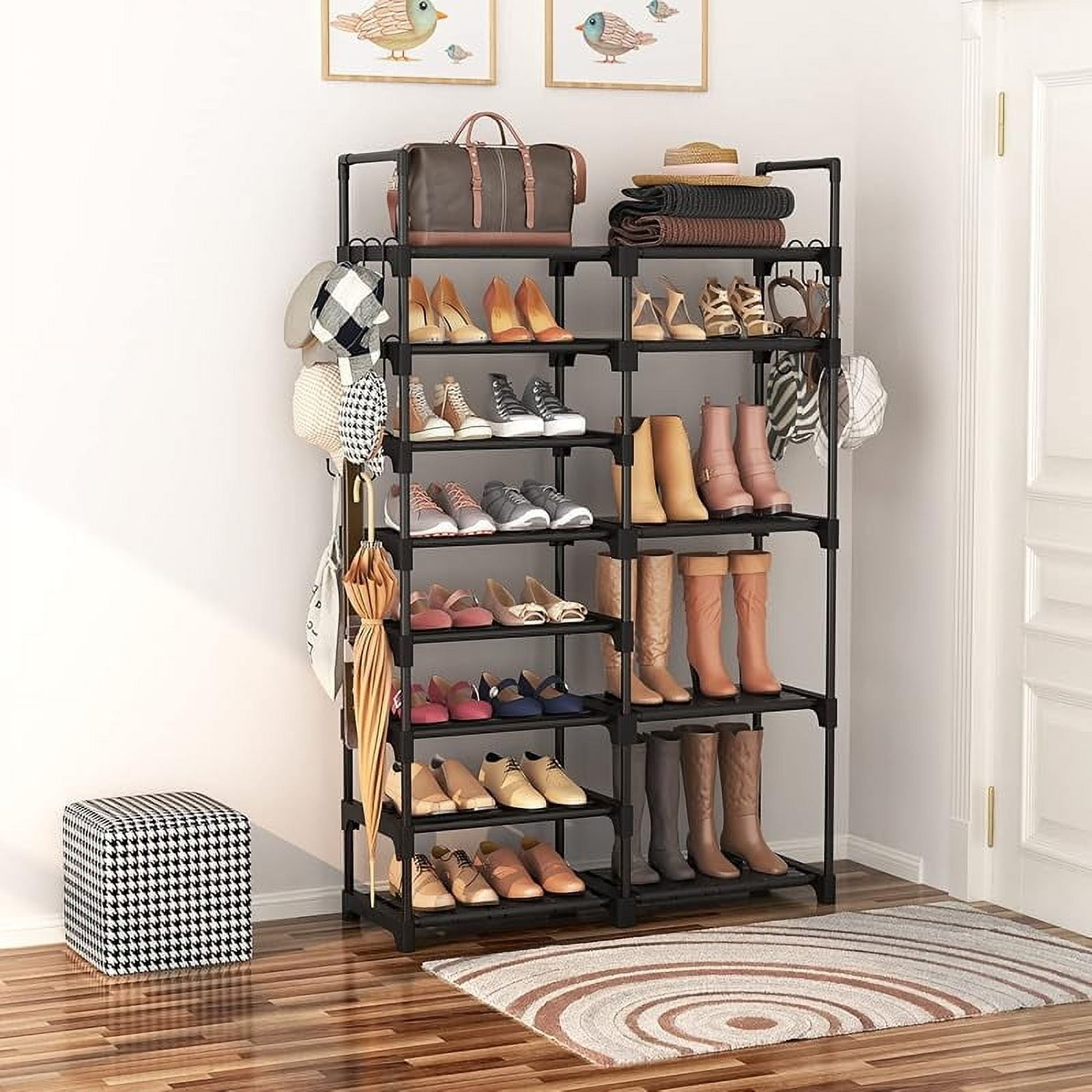 Shoe Rack Organizer, 8-Tier Metal Shoe Rack for Closet Entryway Garage ...