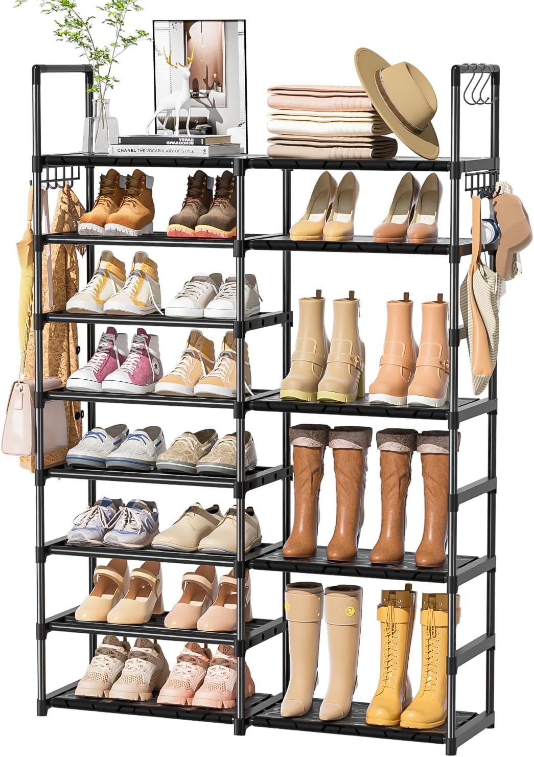 Shoe Rack Organizer 8 Tiers, Tall Shoe Racks Shelf Storage, 26-32 Pairs ...