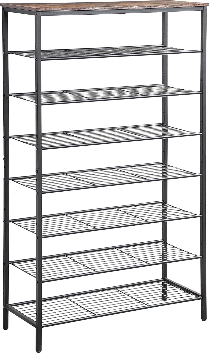 Shoe Rack Organizer Metal Mesh Shoe Storage Shelf 8-Tier Industrial ...