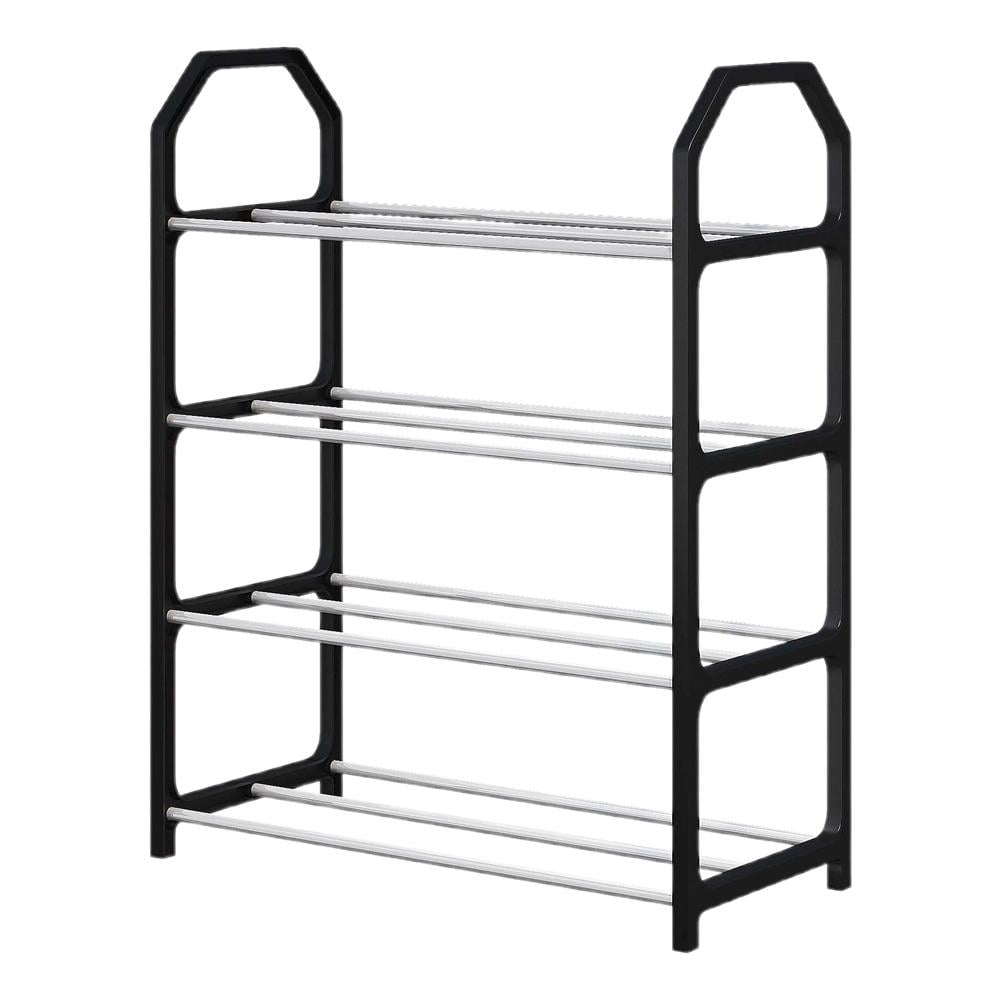 Shoe Rack Organizer, Stainless Steel, 41x18.5x50.5cm, Black/White/Pink ...