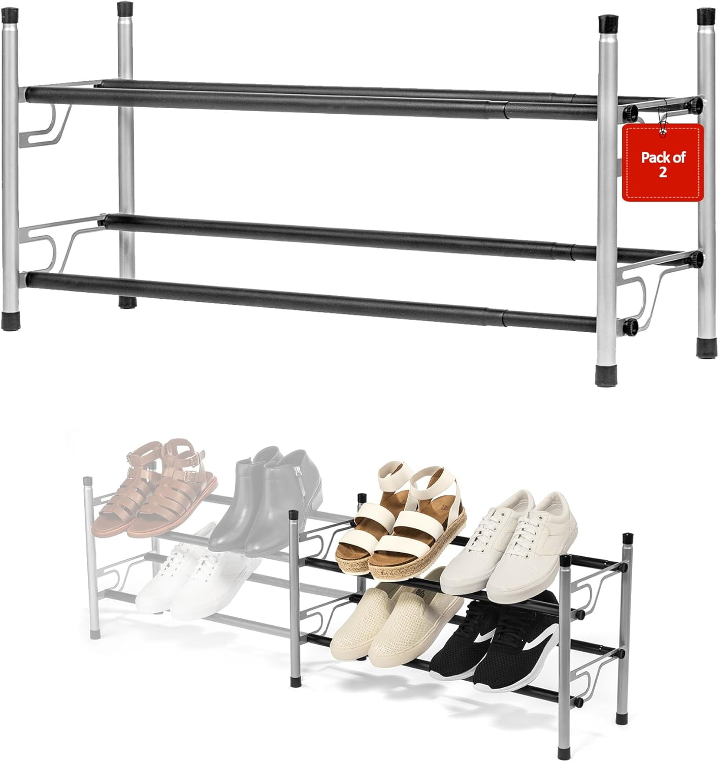 Shoe Rack Organizer - Sturdy Shoe Storage Organizer for Entryway ...