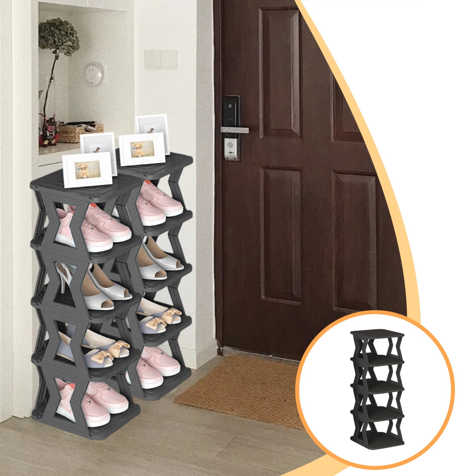 Shoe Rack Organizers,Plastic Folding Shoe Racks for Front Door Entrance ...