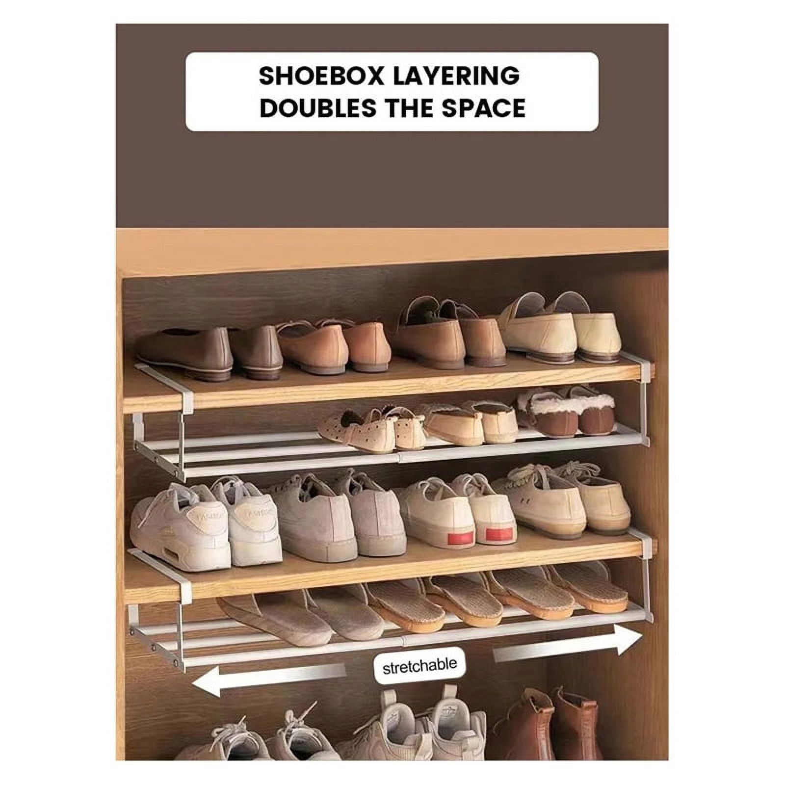 Shoe Rack Retractable Cabinet Layered Partition Holders Home Neatening ...