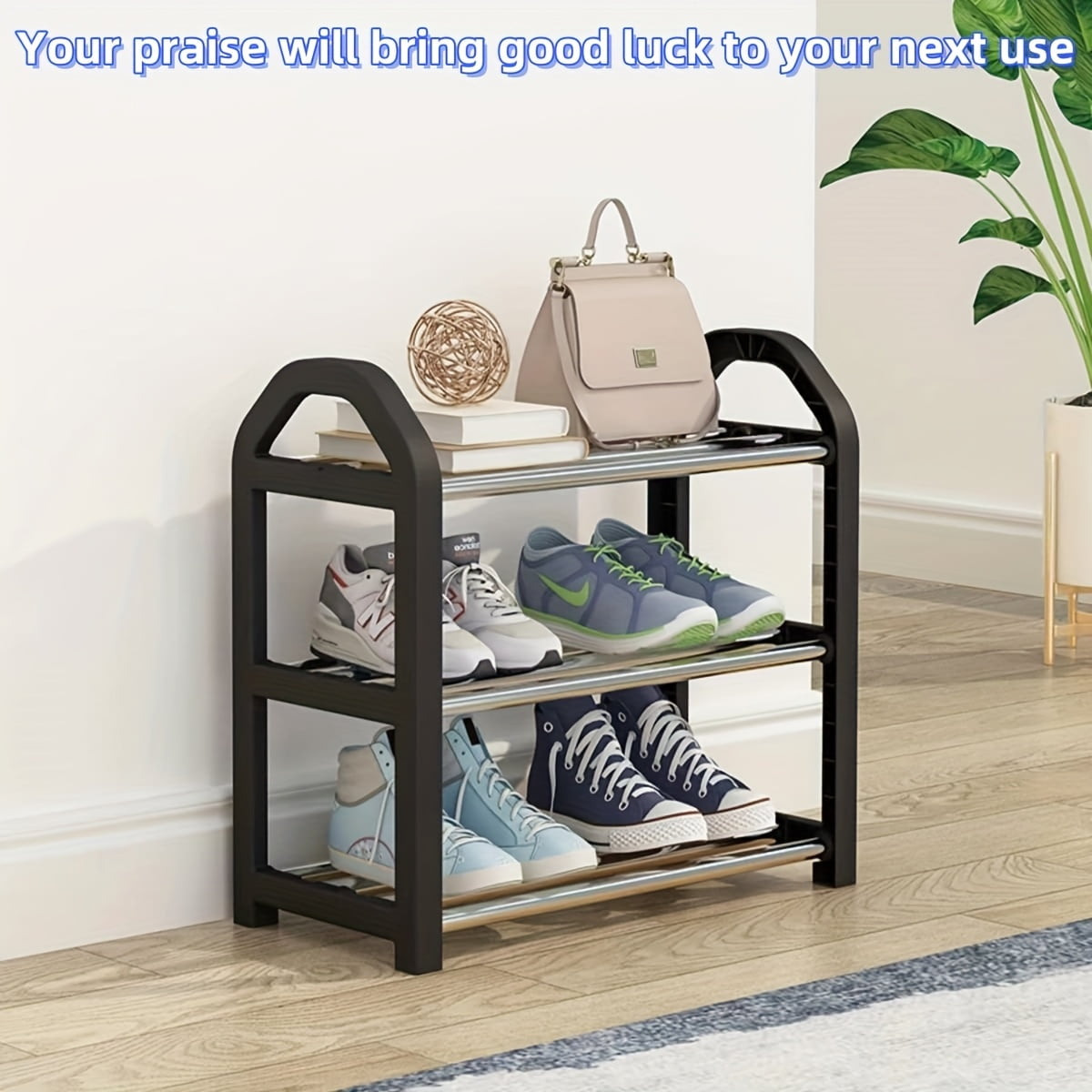 Shoe Rack, Small Shoe Rack, 3 Tiers, Mini Shoe Rack, Shoe Storage ...