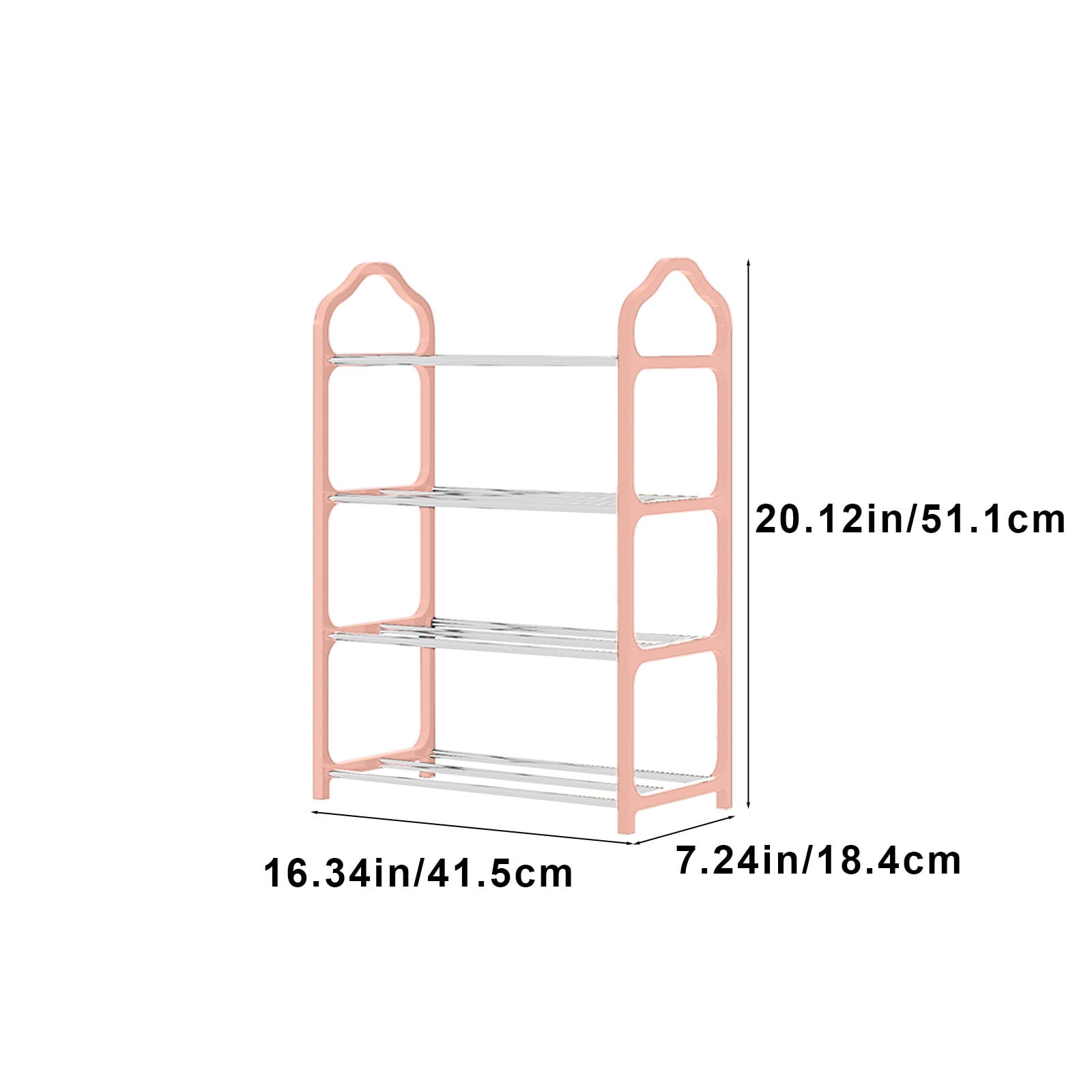 Shoe Rack Stainless Steel Shoe Rack Storage Organizer with 4 Tiers ...