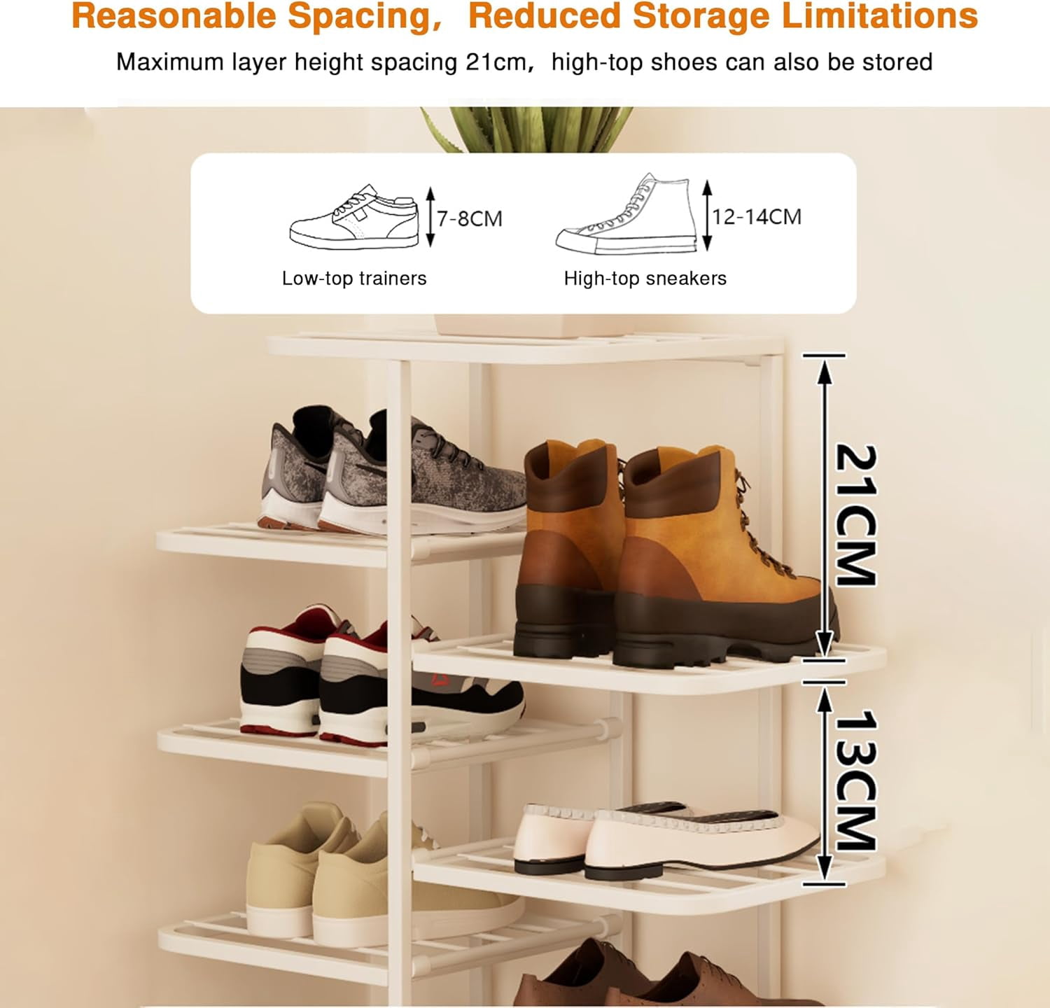 Shoe Rack Sturdy Metal Shoe Rack Organizer for Closet Entryway Garage ...