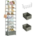Shoe Rack, Sturdy Metal Shoes Rack Organizer,Narrow Shoe Rack,Shoe ...