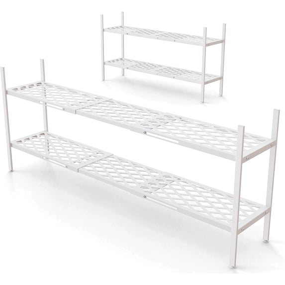 Shoe Rack, Tier Long Shoe Rack, Stackable Shoe Storage Organizer ...