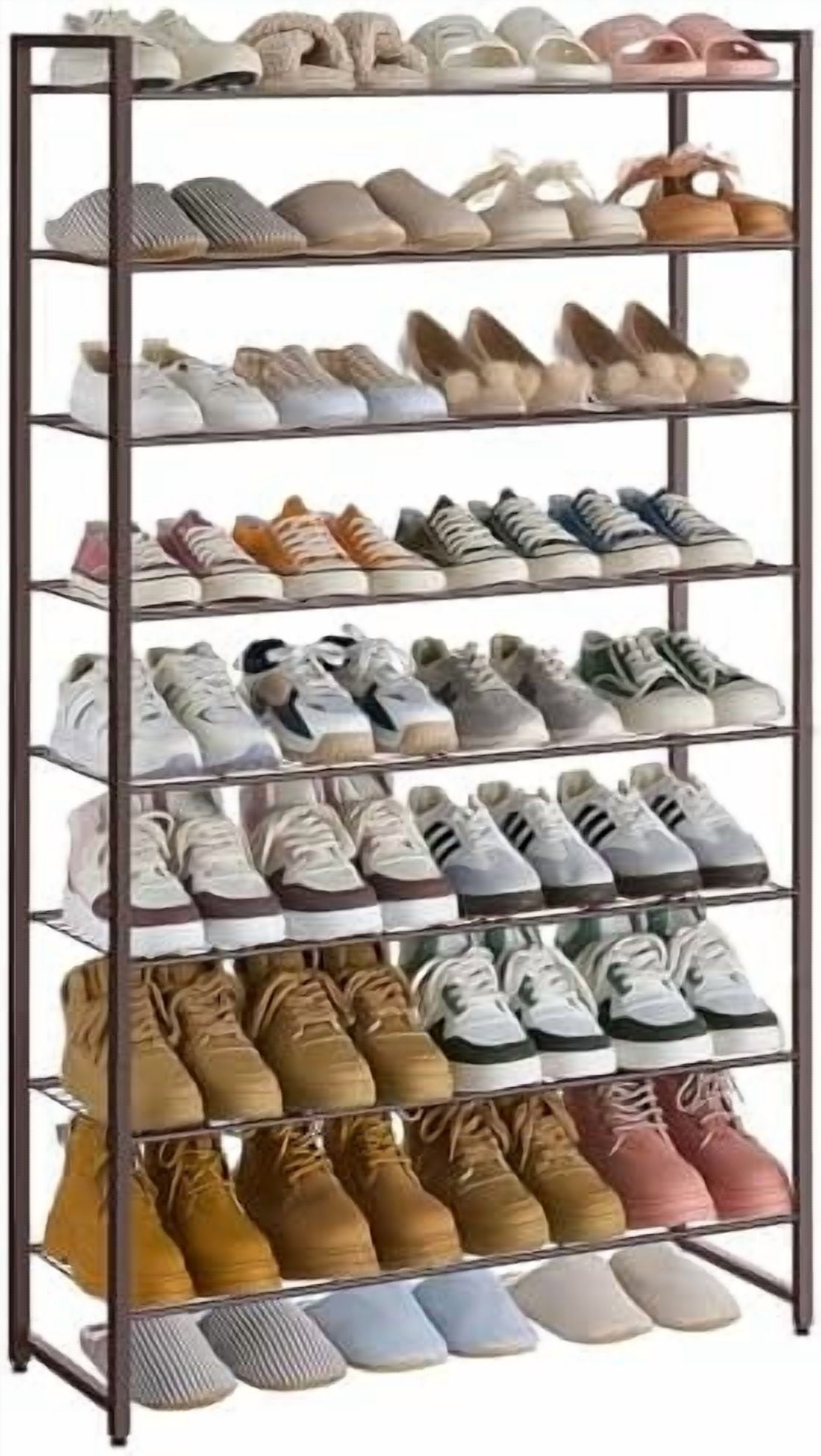 Shoe Rack for Closet, Metal Shoe Organizer, 8 Tier Garage Shoe Rack Max ...
