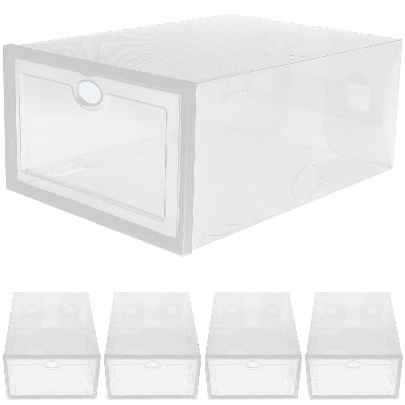 Shoe Racks Cabinet 5 Pcs for Closet Boxes Stackable Sneaker Storage ...