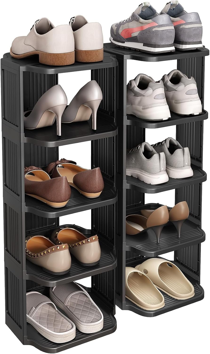 Shoe Racks for Closet, 10 Tiers Stackable Shoe Rack for Front Door ...