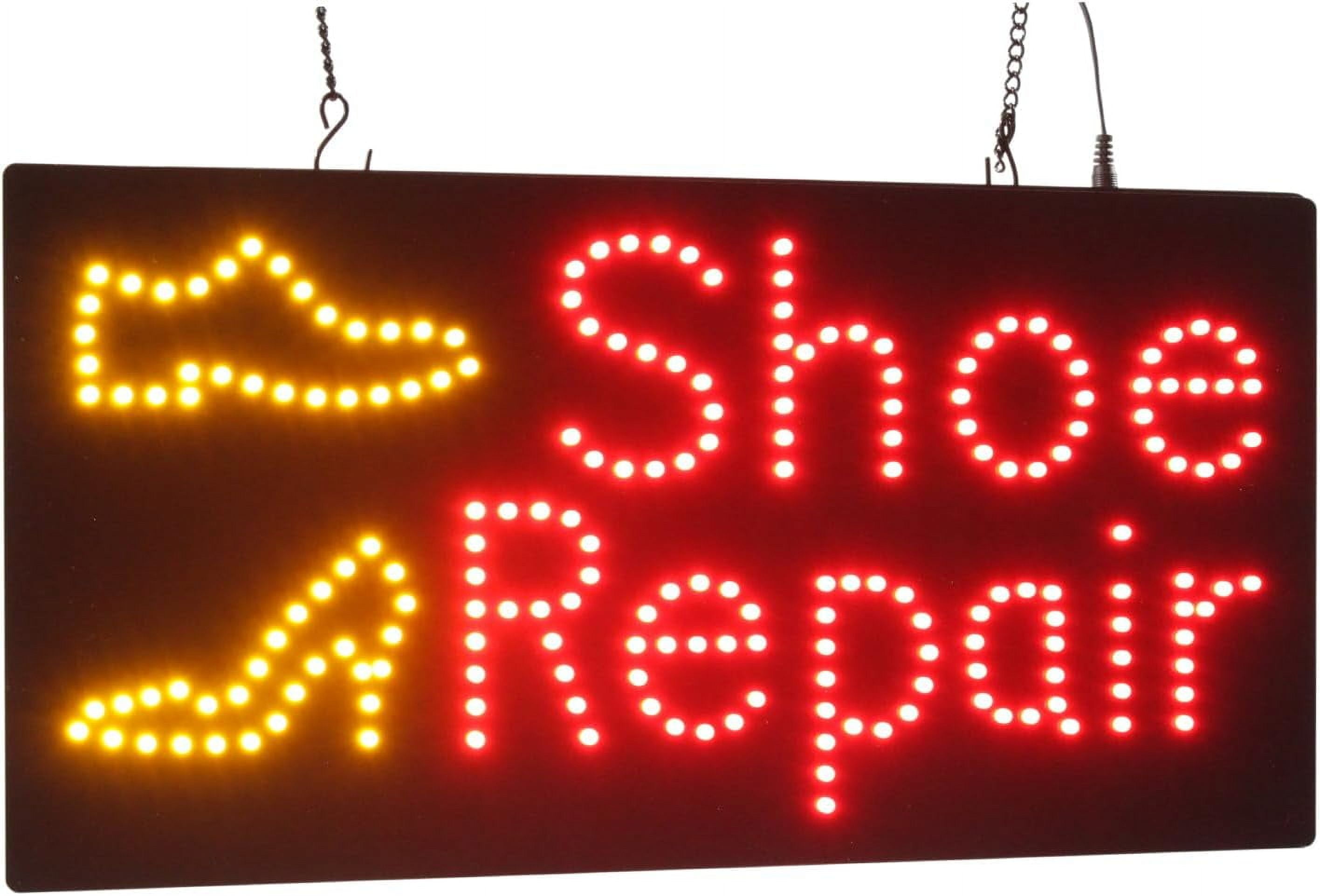 Shoe Repair Sign, 19"x10", 48x24cm, TOPKING, LED, Neon, Florescent ...